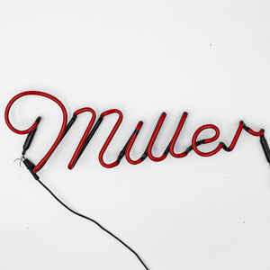 Miller Red Script Neon Sign Replacement Tube – NeonSignRevival