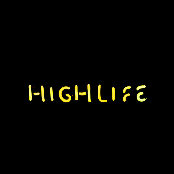 GREEN HIGH LIFE Single Stroke Word Unit for Vintage High Life Neon Sig ...