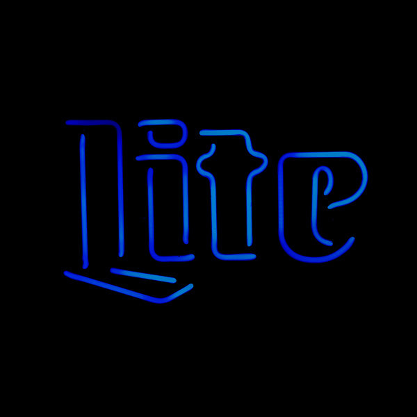 Lite Double Stroke Word Unit for Miller Lite Neon Sign Replacement Tub ...