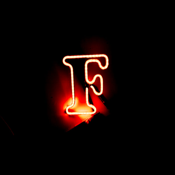F Double Stroke Word Unit for Fosters Neon Sign Replacement Tube ...