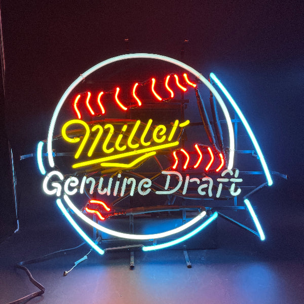 Miller Genuine Draft Baseball Neon Sign – NeonSignRevival